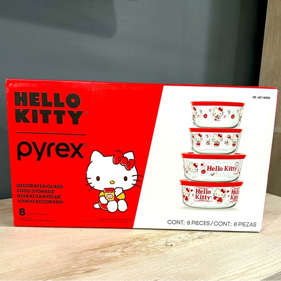 Pyrex | Kitchen | Hello Kitty Pyrex Decorated Glass Food Storage | Poshmark